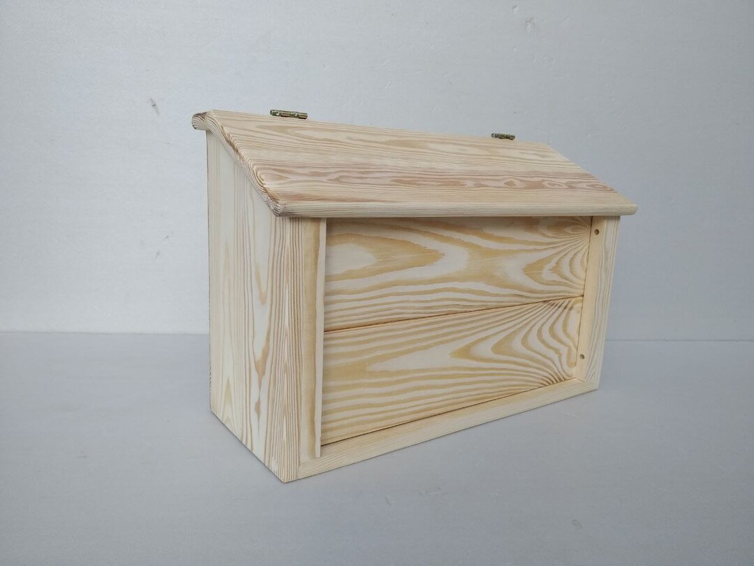 Mailbox, Wood Mail Box, Unfinished Mailbox, Outdoor Mail Box, Wall ...