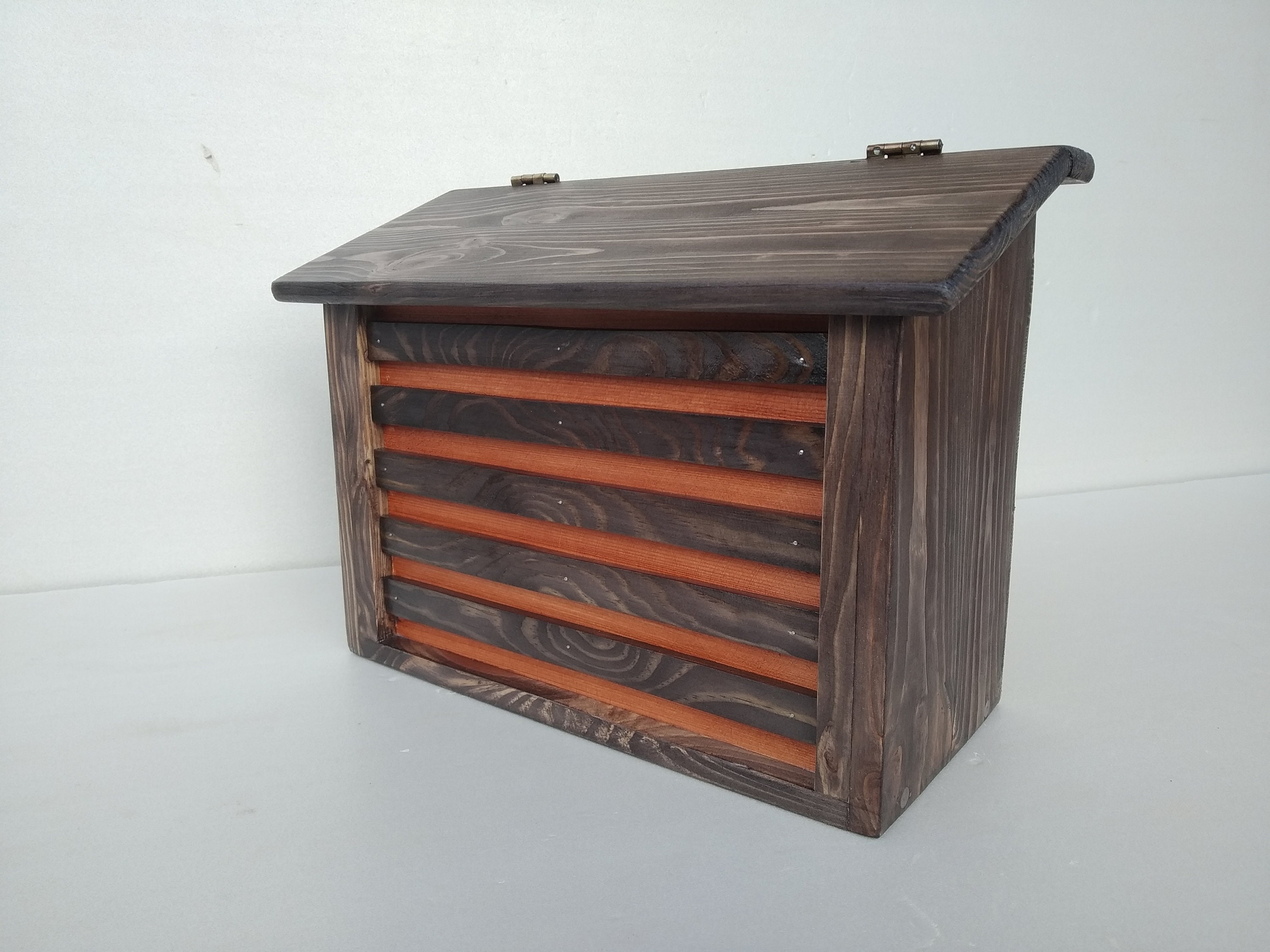 Mailbox Wood Mail Box Pine Mailbox Outdoor Mail Box Wall | Etsy