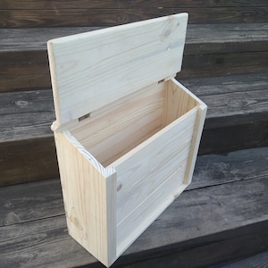 Mailbox, Wood Mail Box, Unfinished Mailbox, Outdoor Mail Box, Wall ...