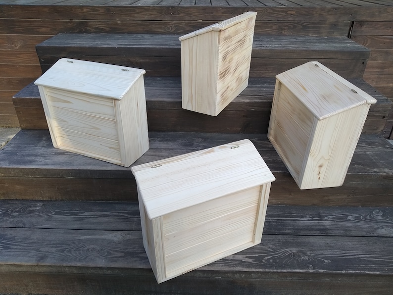 Mailbox Wood Mail Box Unfinished Mailbox Outdoor Mail Box - Etsy