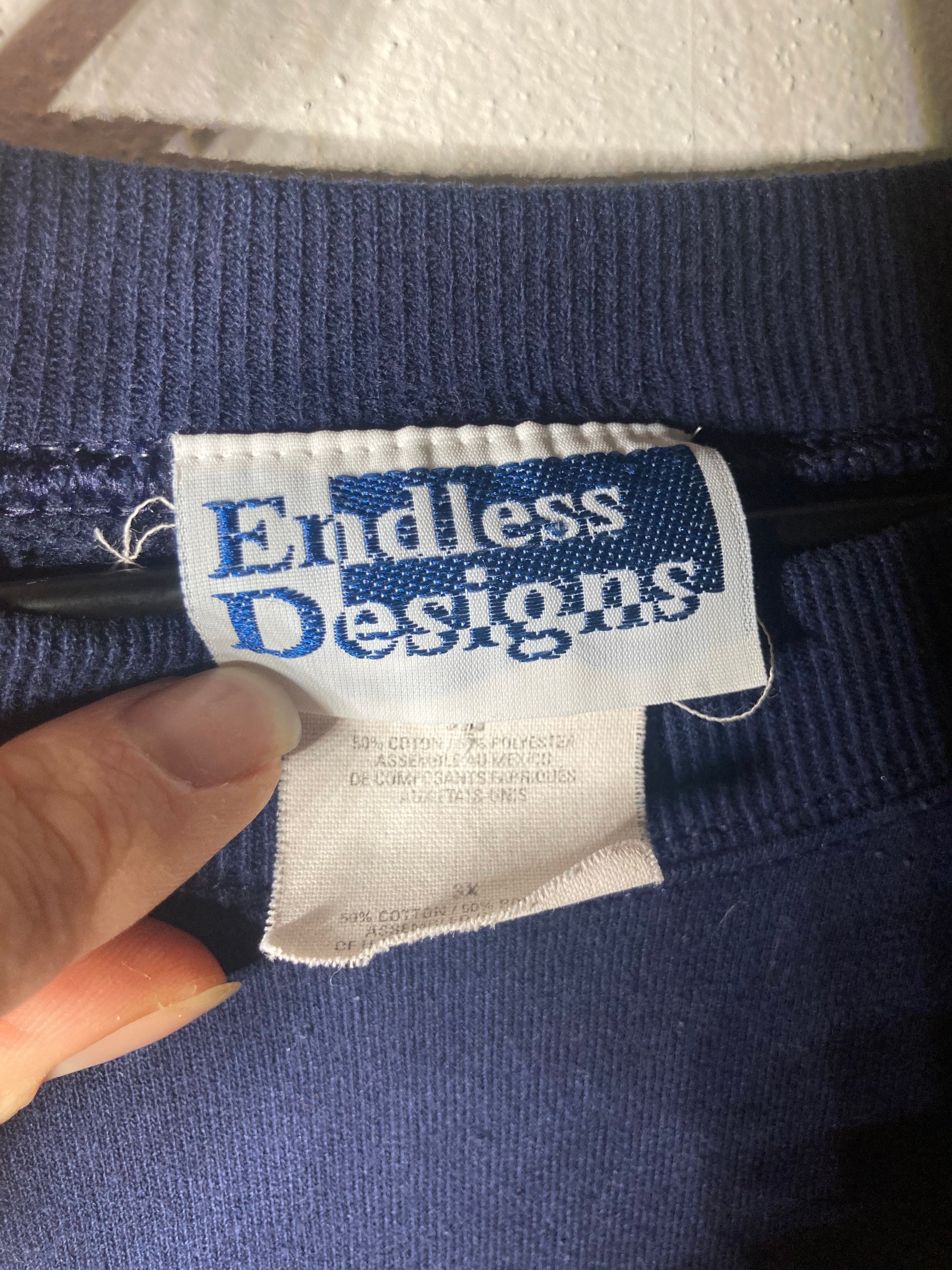 Vintage Endless Designs Songbird Blue Crewneck Sweatshirt - Etsy