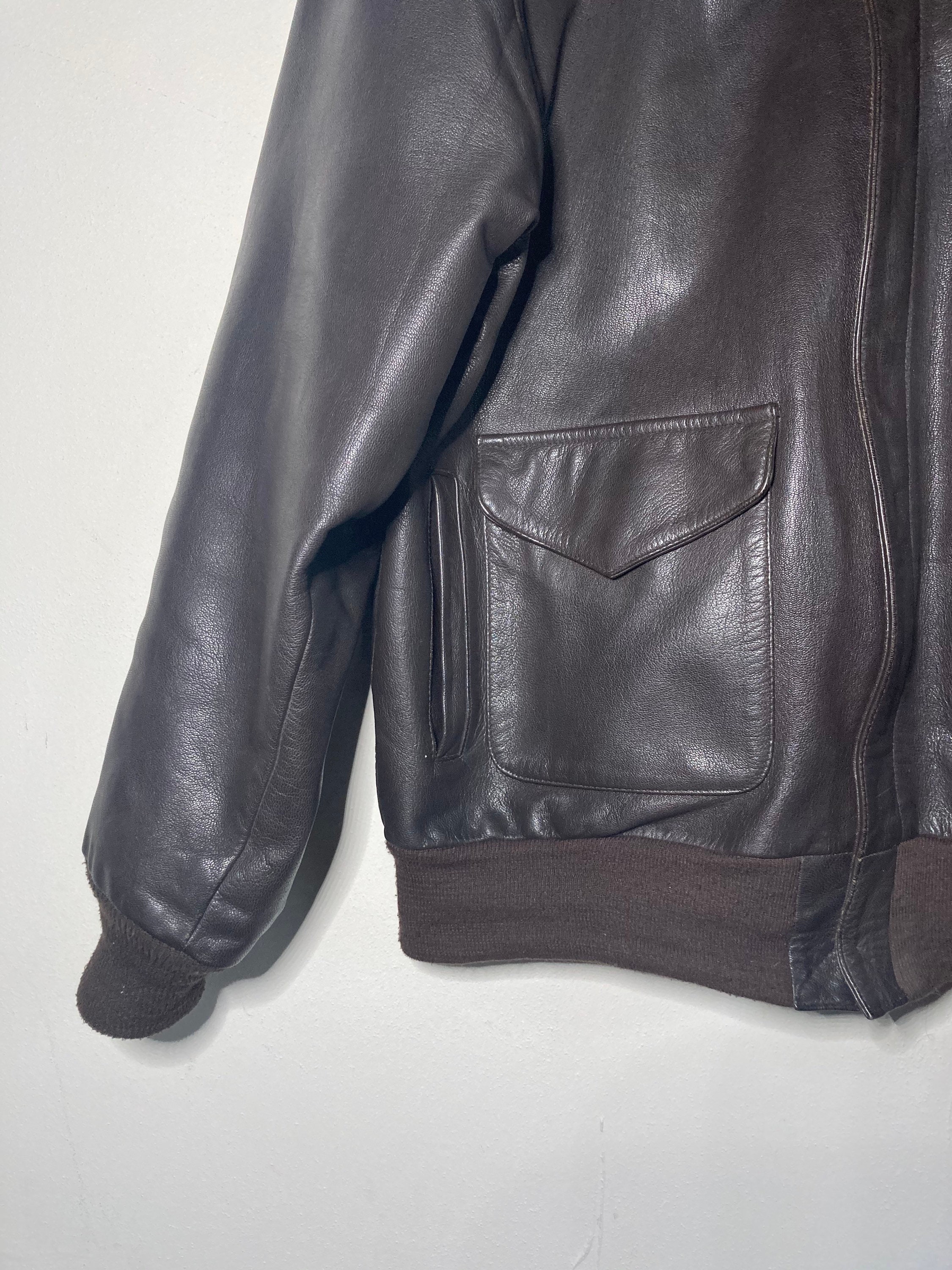 Vintage Cooper Type 2 Military Leather Bomber Jacket - Etsy
