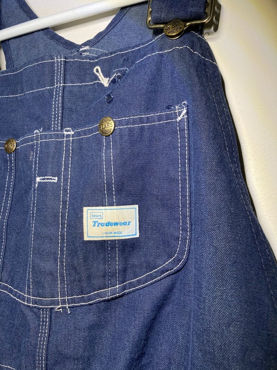 Vintage Sears Tradewear Union made Blue Denim Overalls - Gem