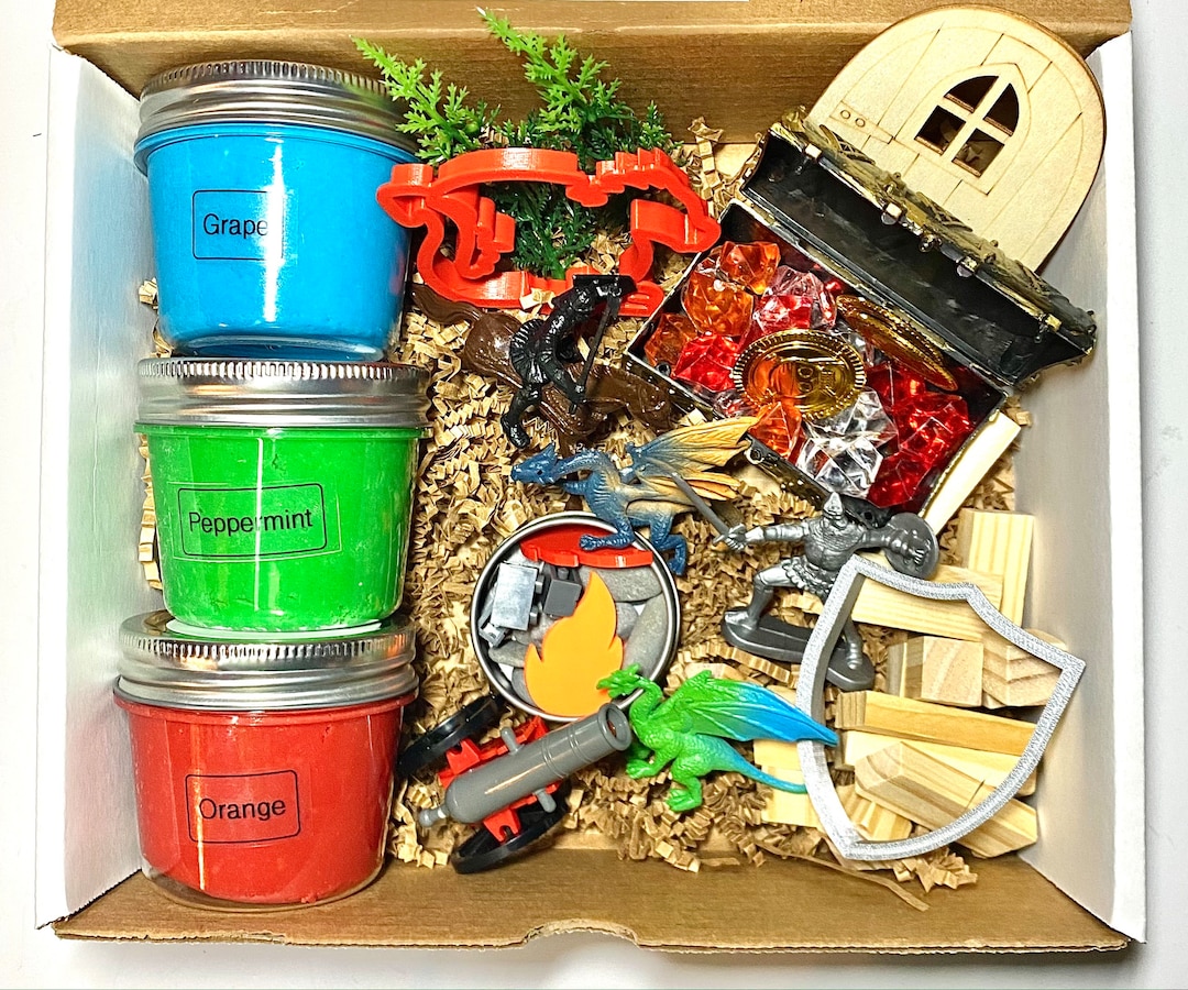 Dragons and Knights Play Dough Sensory Kit - Etsy