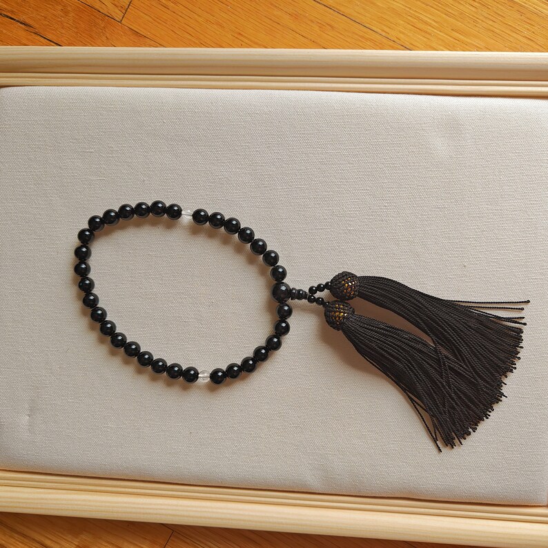 Two Japanese Mala Prayer Beads Crystal Pure Silk Head With Tuft Prayer ...