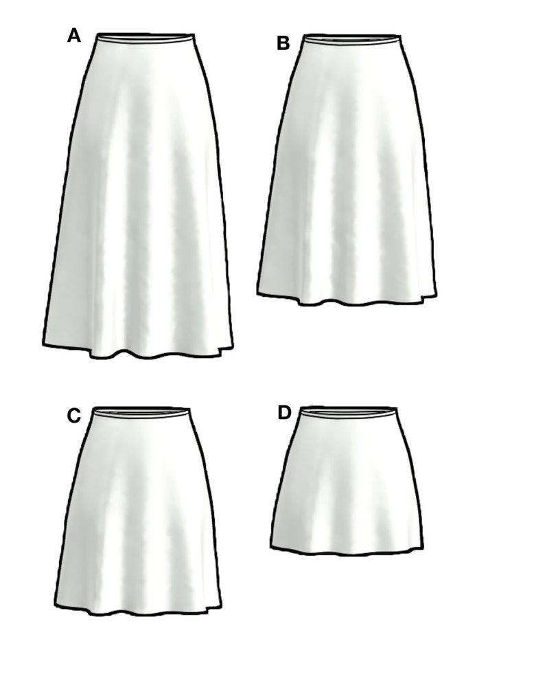 Bias Cut Flare Skirt - PDF Sewing Pattern - Etsy