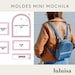 Mini Backpack Pattern - Moldes Para Mini Mochila - Etsy