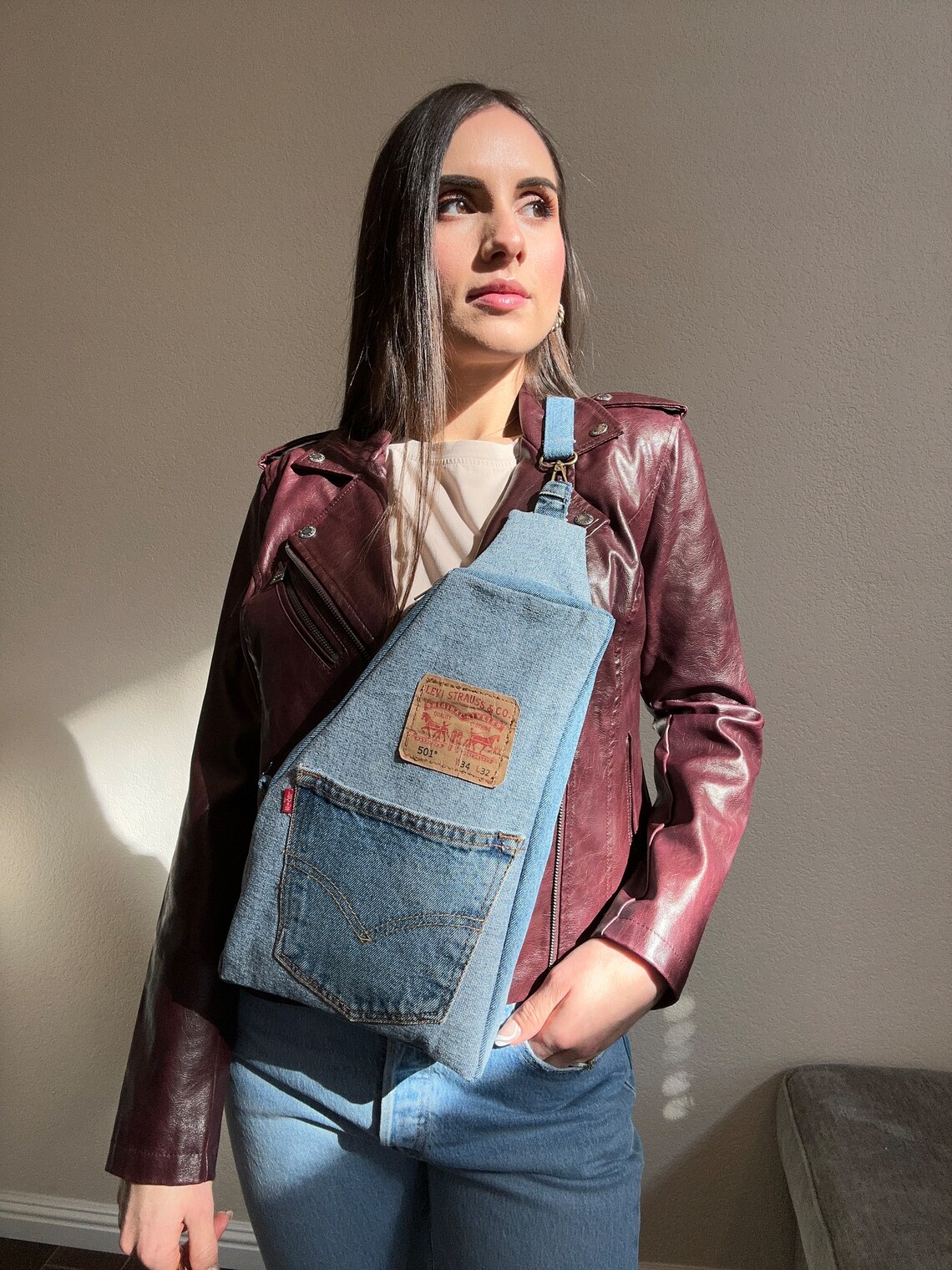 Pre-order – Ships Mid January | UPCYCLED LEVI'S TRAVELBAG - Etsy