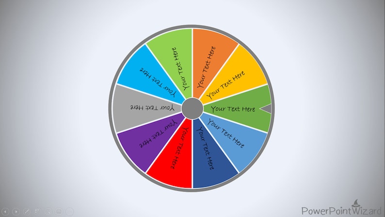 Powerpoint Spinning Wheel Template 1 - Etsy