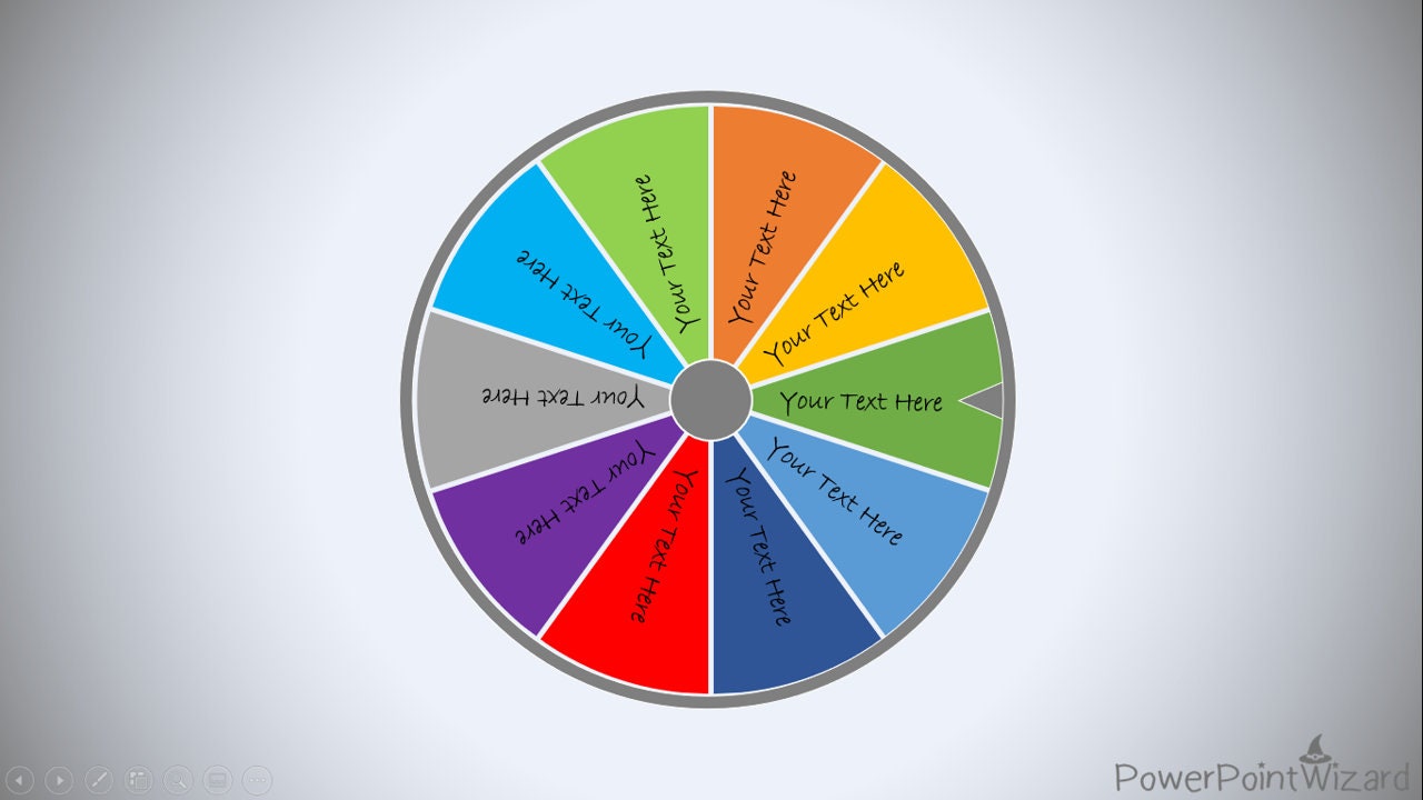 Powerpoint Spinning Wheel Template 1 - Etsy