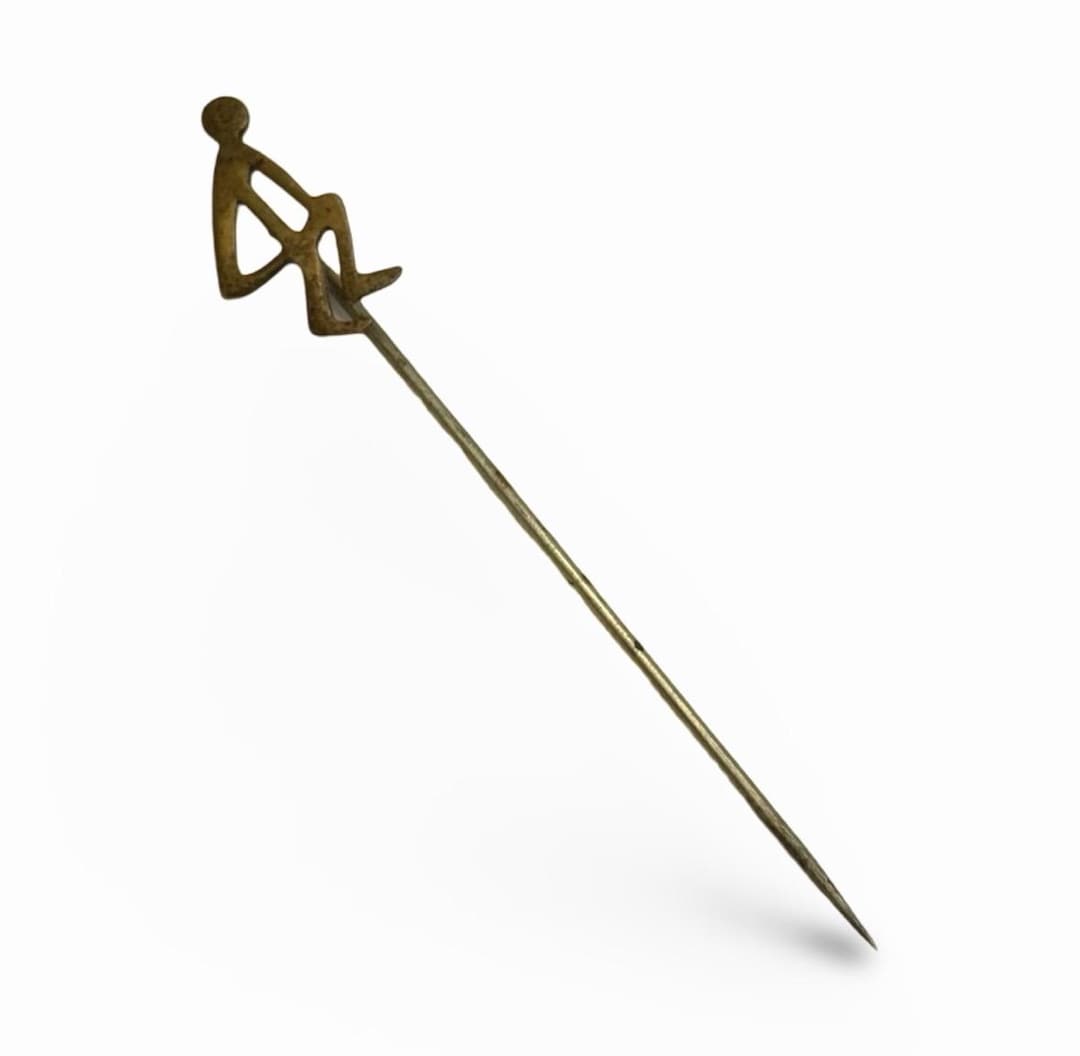 Unique Vintage Crouching Man Stick Figure Man Pin - Etsy