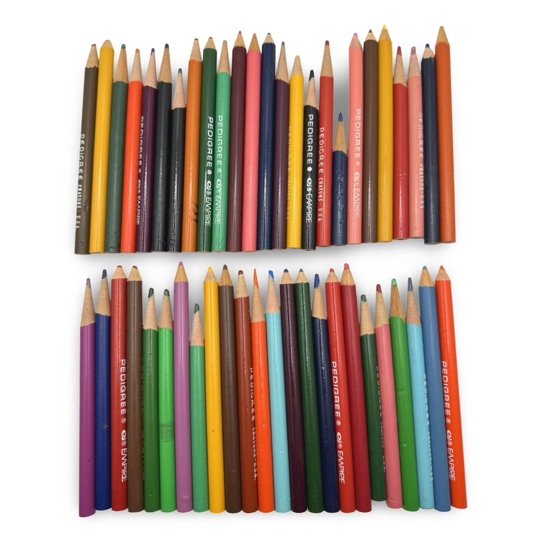 Vintage Pedigree Empire Colored Pencils Crayons Rainbow Bright Bold ...