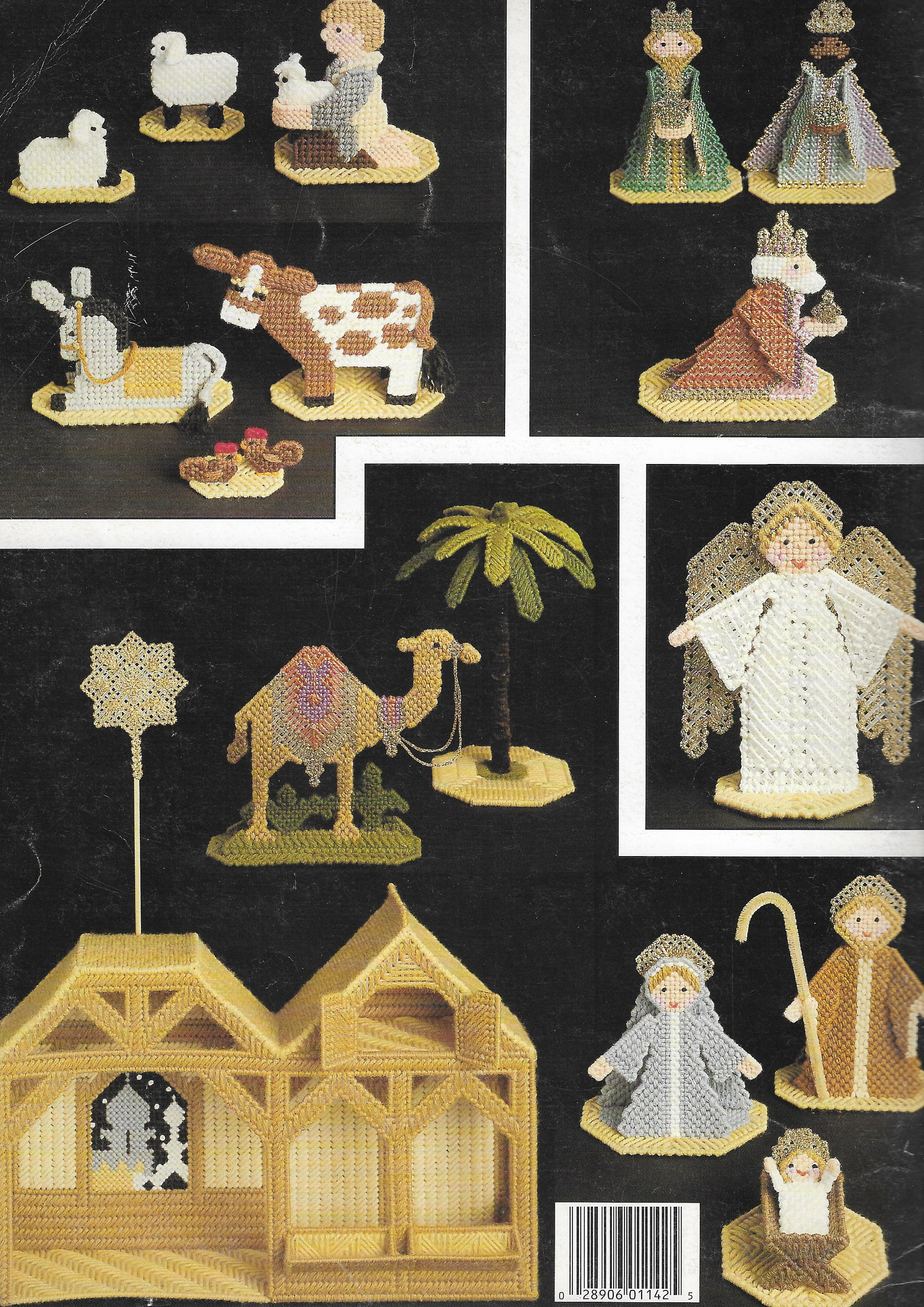 Christmas Nativity Plastic Canvas Vintage Pattern • Jesus Mary Joseph ...