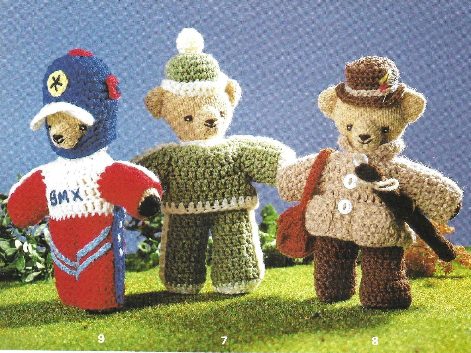 Teddy Bear Parade Knitting & Crochet Pattern Book • Father Christmas ...