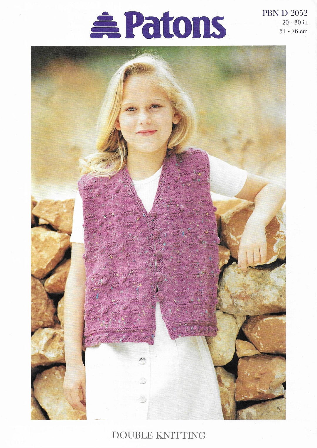 Childrens Waistcoat Knitting Pattern • Ages 1-11 • 20-30" • Girls ...