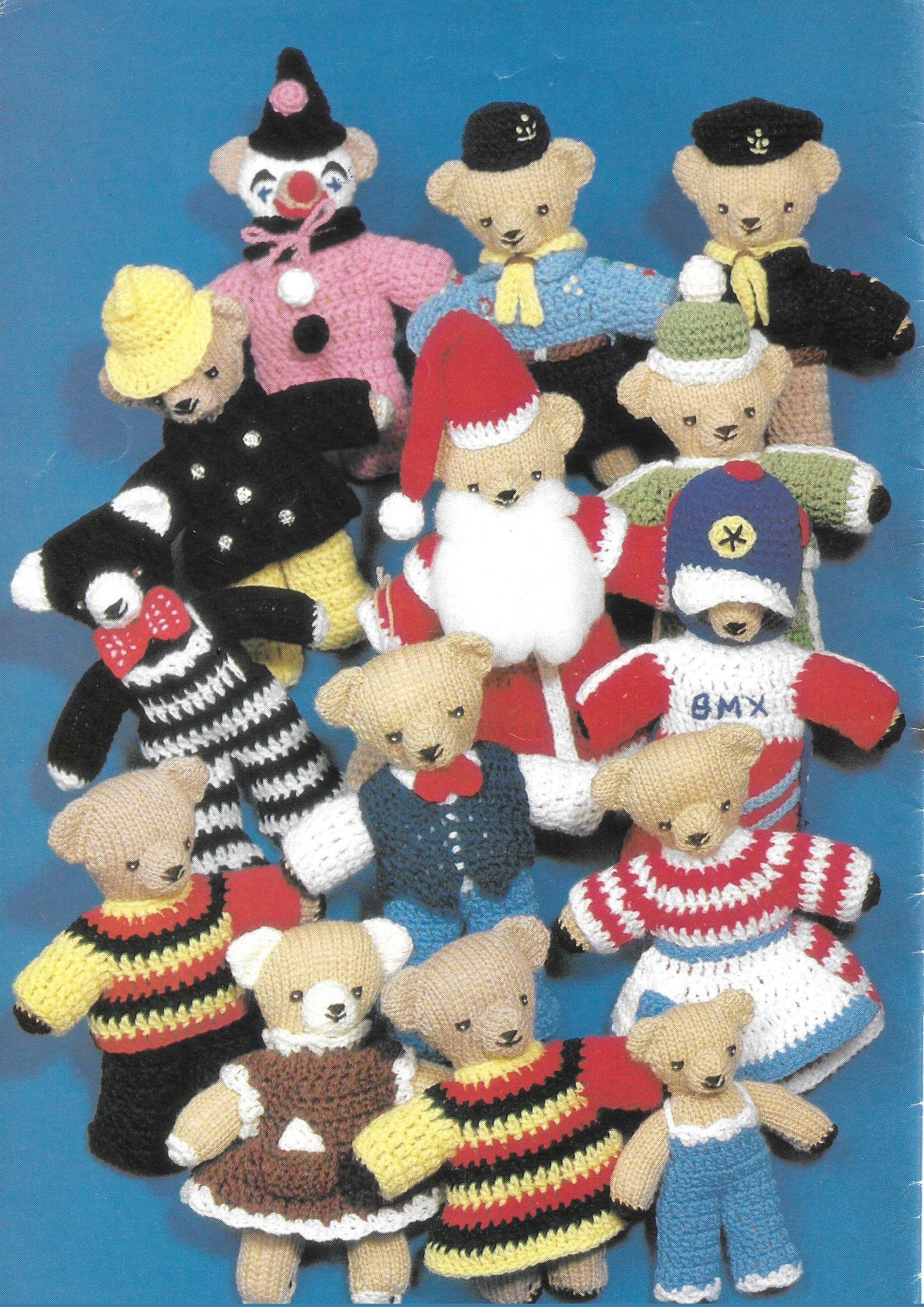 Teddy Bear Parade Knitting & Crochet Pattern Book • Father Christmas ...