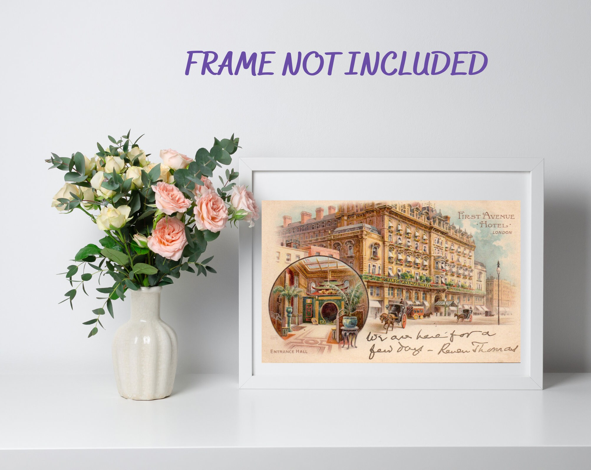 Vintage Postcard First Avenue Hotel Entrance Hall London - Etsy