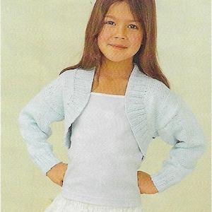 Girls Boleros Knitting Pattern PDF • Stripey and Plain • Ages 1 to 10 ...