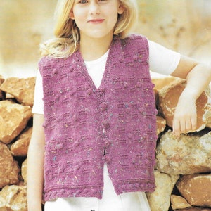 Childrens Waistcoat Knitting Pattern • Ages 1-11 • 20-30" • Girls ...