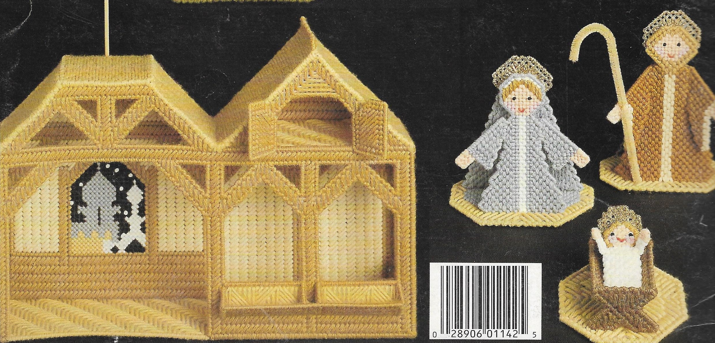 Christmas Nativity Plastic Canvas Vintage Pattern • Jesus Mary Joseph ...
