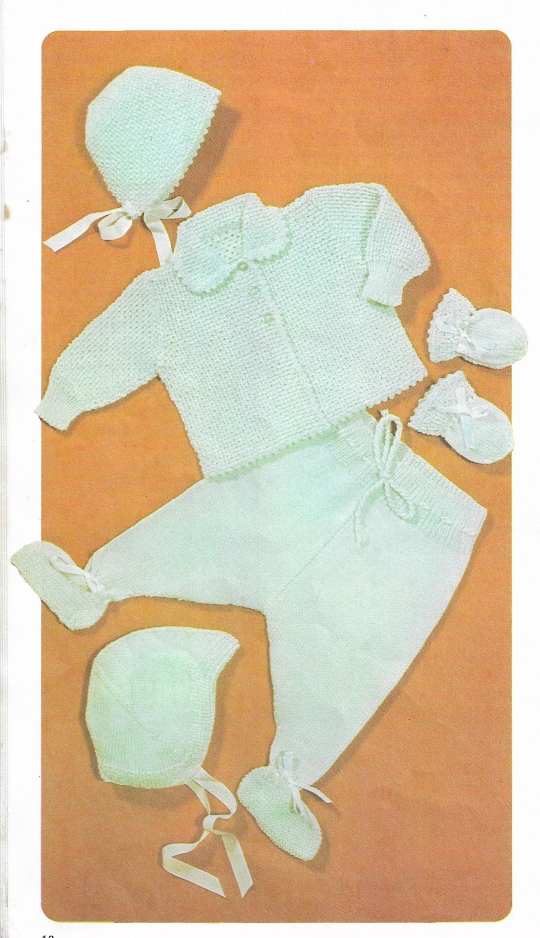 Newborn Knitting Pattern for Pram Set • Birth to 3 Months • PDF Instant ...