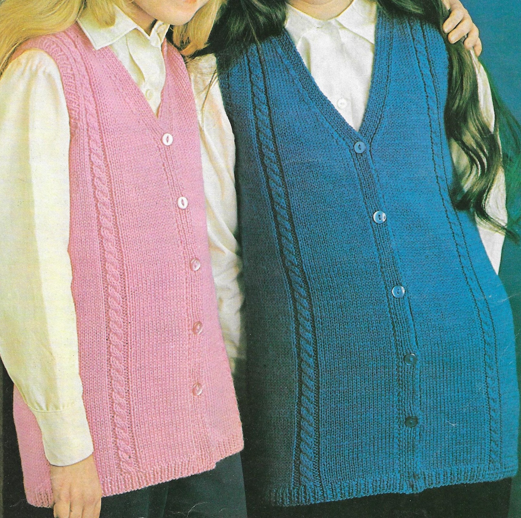 PDF Knitting Pattern Girl's Long Line Waistcoat • Sleeveless Vest Top ...