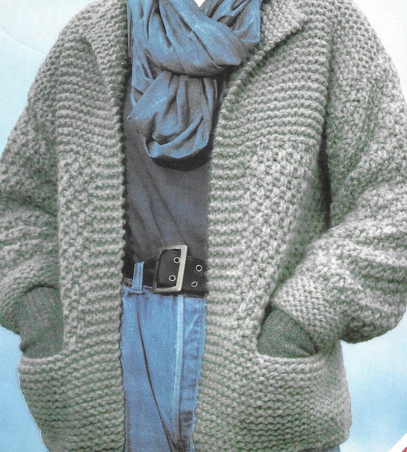 Womens Jacket Knitting Pattern Ladies Edge to Edge JACKET - Etsy UK