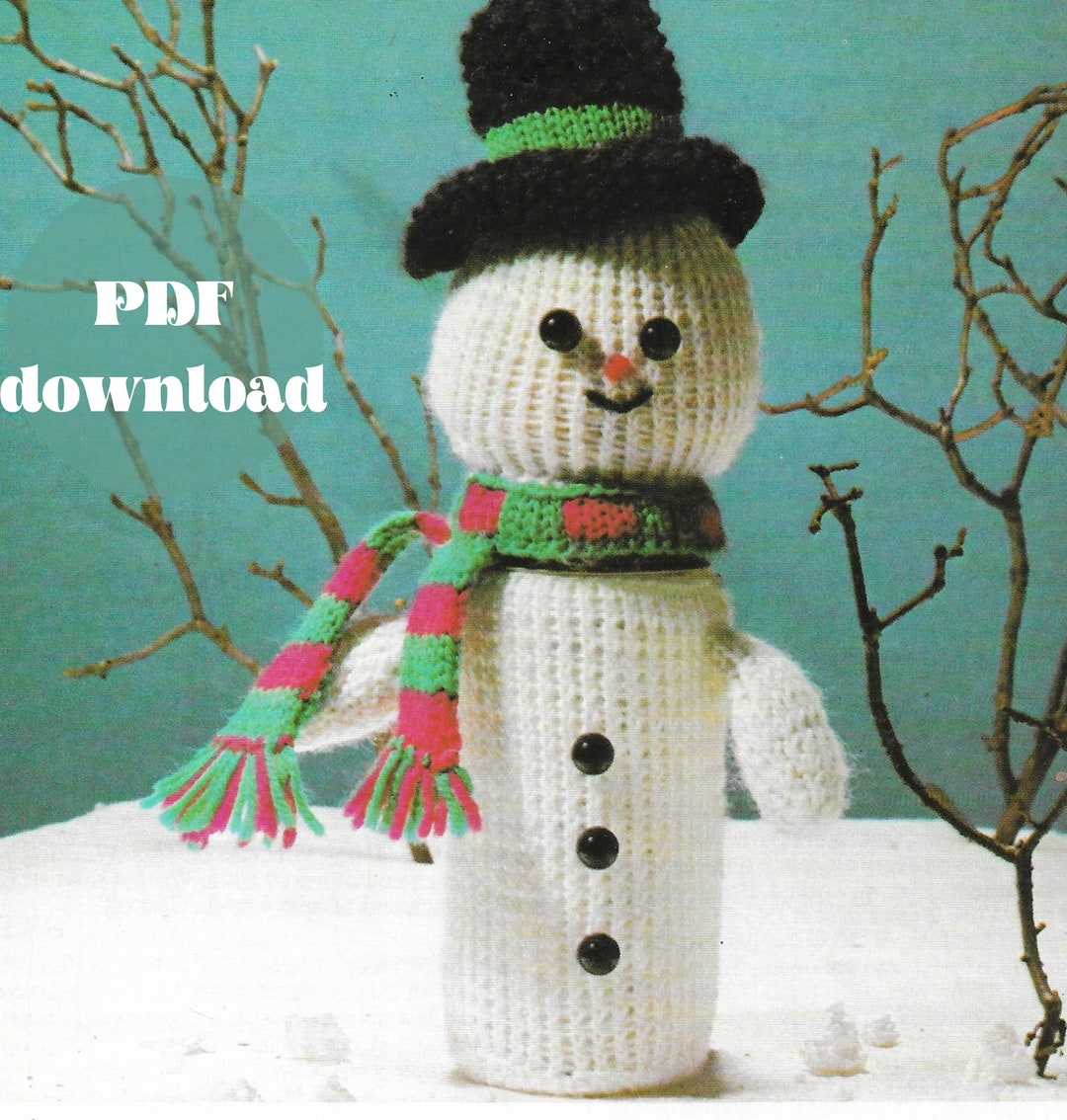 Snowman Sweet Jar Knitting Pattern • Novelty Festive Decoration • Sweet ...