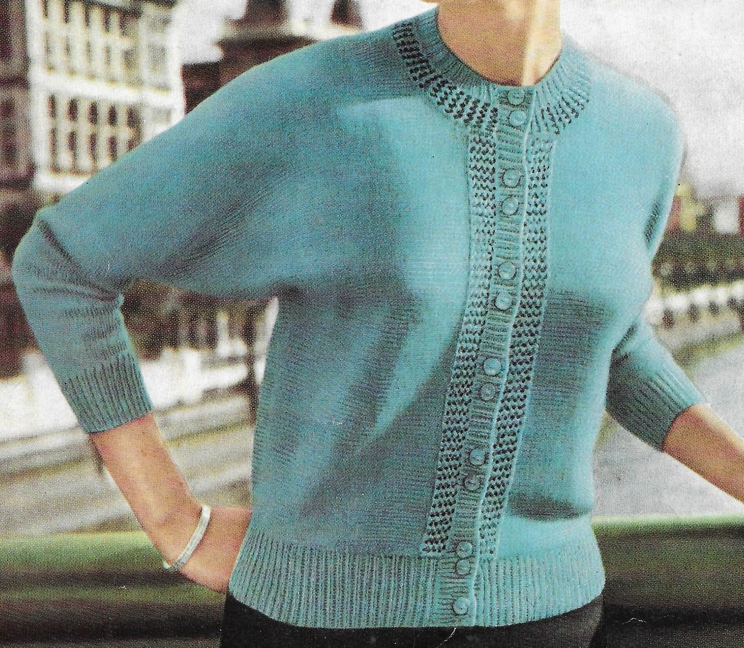 PDF Knitting Pattern for Ladies Dolman Cardigan • Womens Jacket 36-44 ...