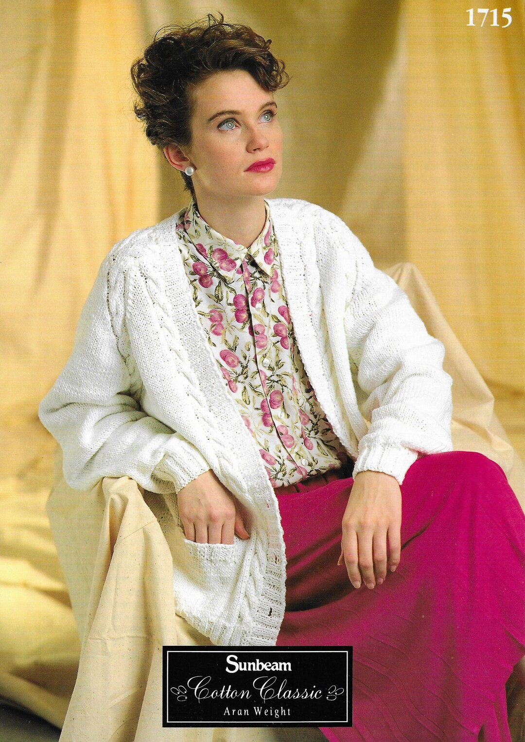 Long Cardigan Knitting Pattern, Cable Pattern, Womens Top, 32-42", PDF ...