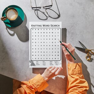 Knitting Word Search Printable, Digital Download, Large Print, With ...