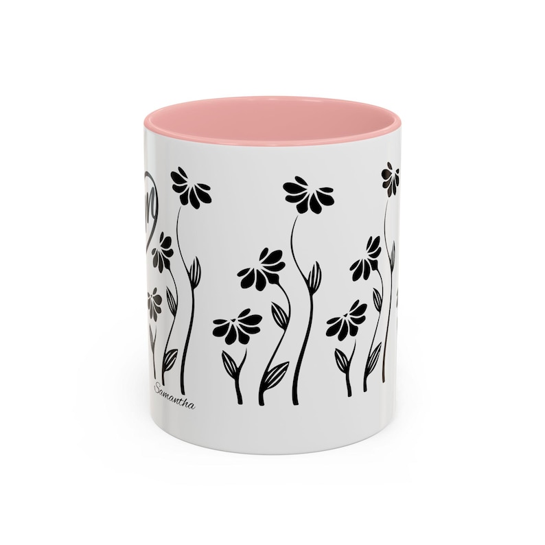 Personalized Floral Mom Mug With Kids Names – Custom Mother's Day ...