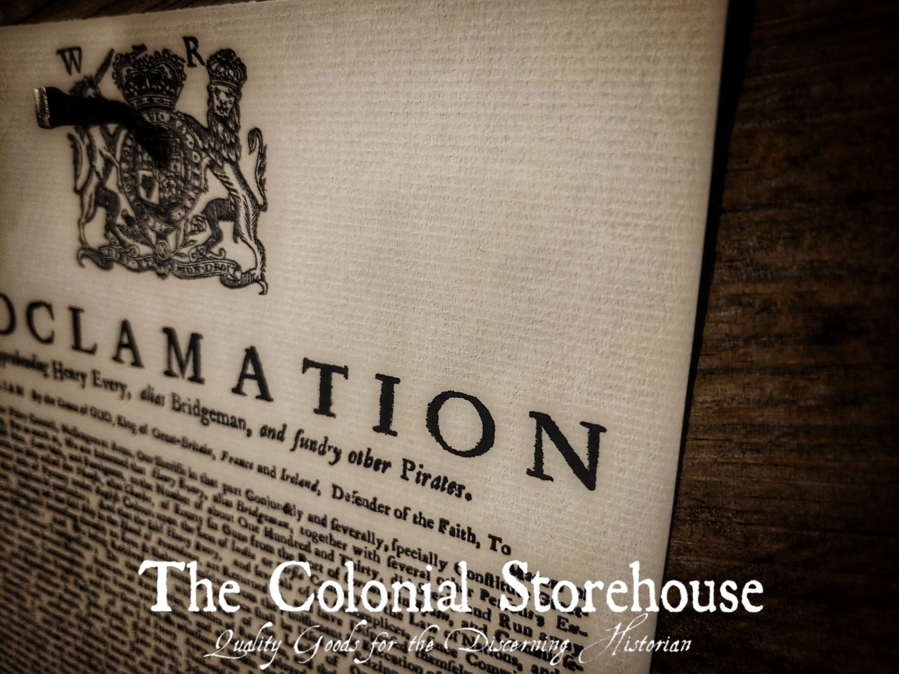 1696 Proclamation for Apprehending Henry Every and Other Pirates - Etsy