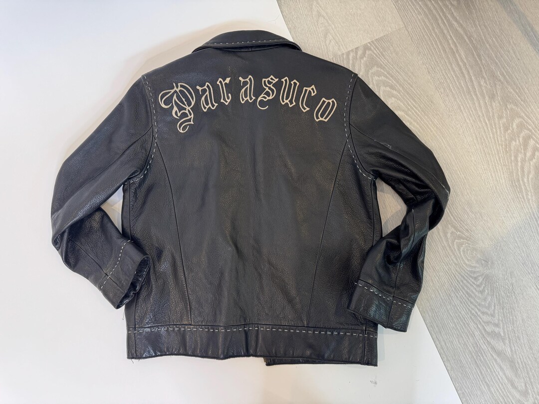 Vintage Parasuco Black Leather Jacket - Etsy