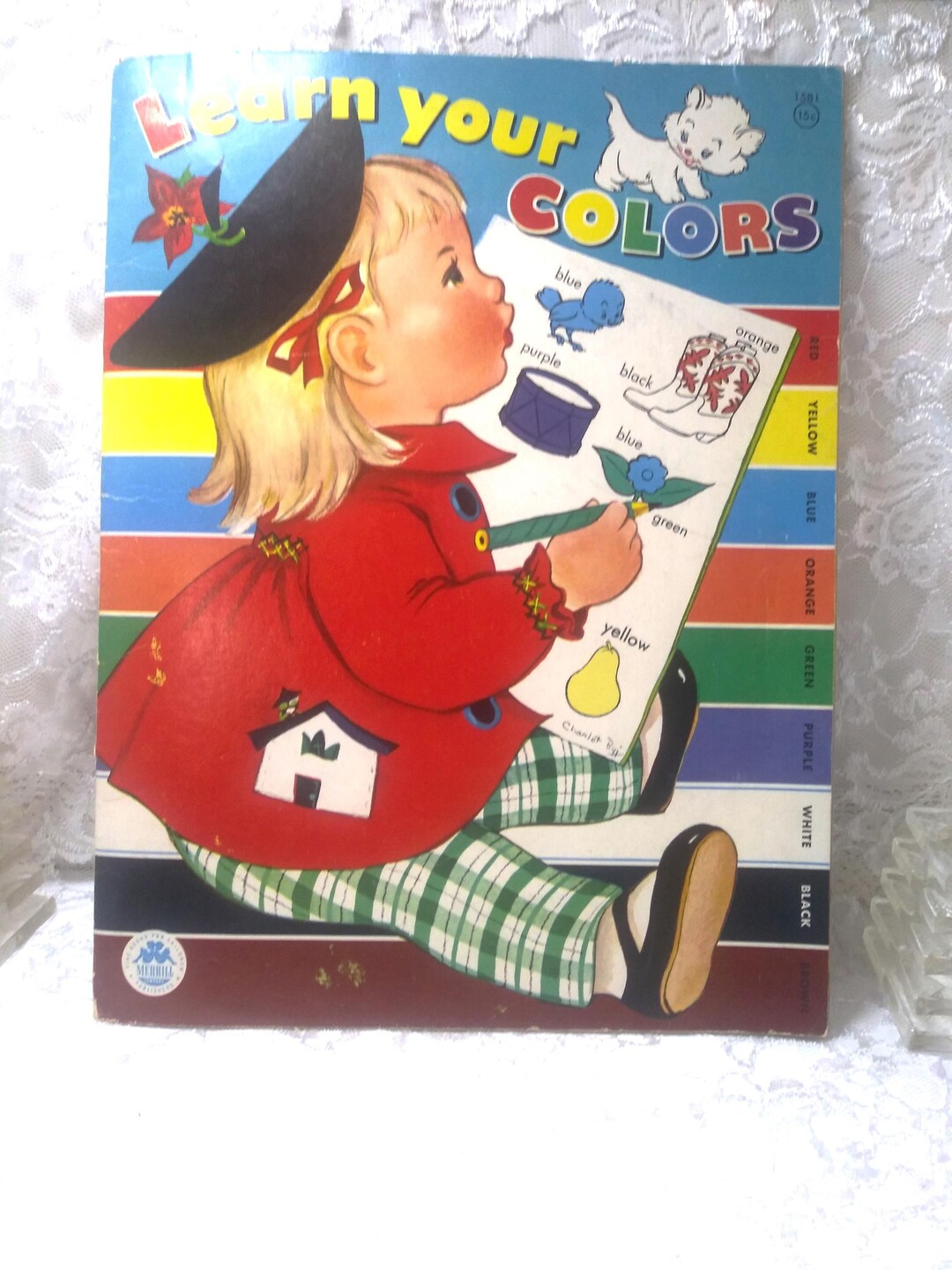 Vintage Coloring Book ~ Learn Your Colors ~ Oversized ~ Merrill ...