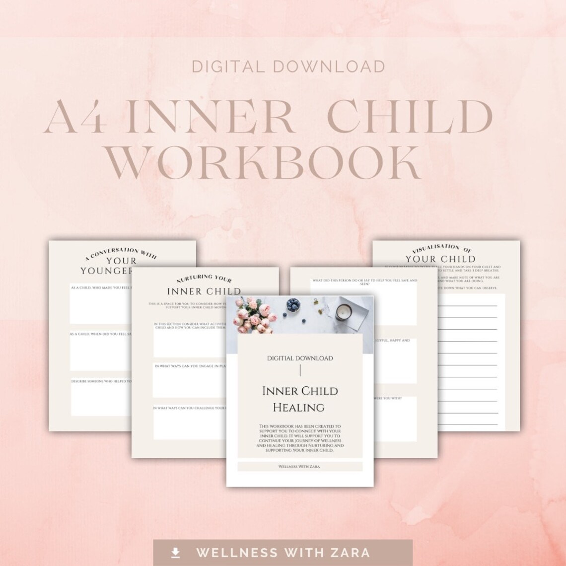 A4 Inner Child Healing Workbook Personal Growth Journal Bundles ...
