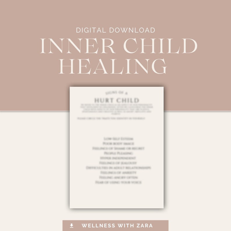 A4 Inner Child Healing Workbook Personal Growth Journal - Etsy