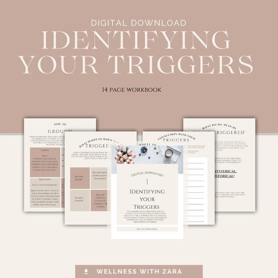 A4 Workbook to Help You to Identify Your Triggers and Support - Etsy