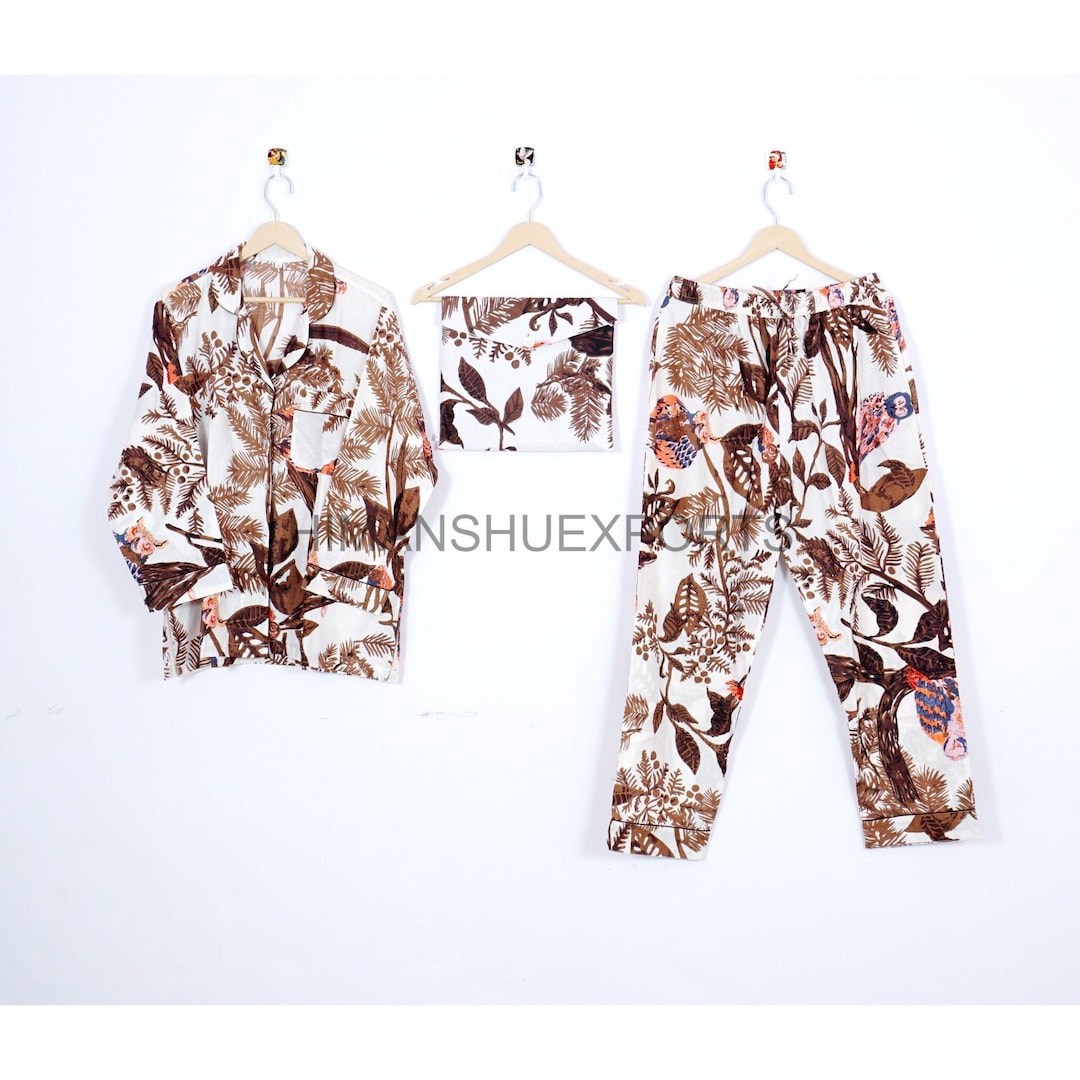 Intimate Matching Pj's Set Bikini Cover up Housewear Cotton Pj's ...