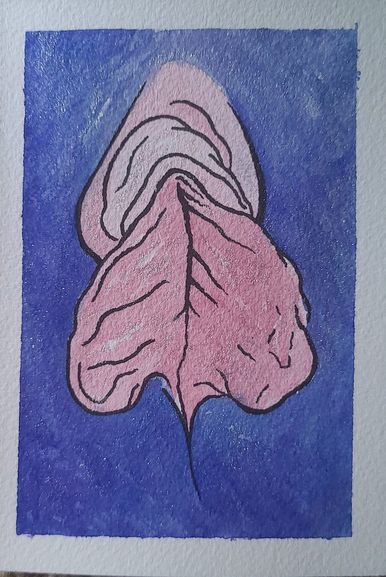 Vulva Iridescence Watercolor Yoni Pussy Painting Body Positive Original ...