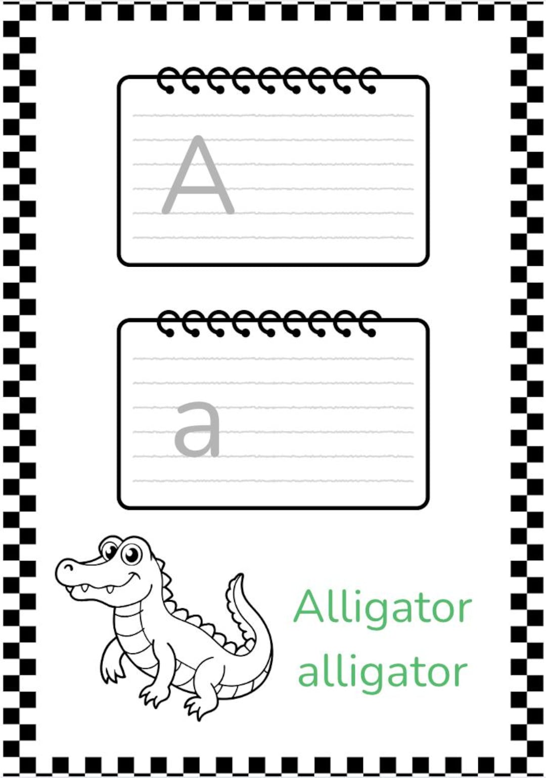 Animal Alphabet Tracing Pack - Etsy UK