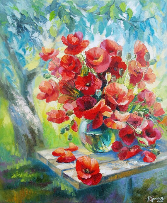 Beautiful Red Flower Painting