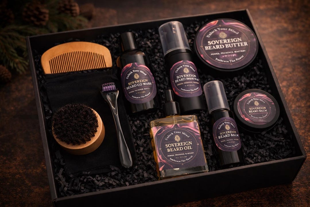 Mens Beard Complete Care Kit(deluxe)|men’s Beard Grooming Kit|beard ...