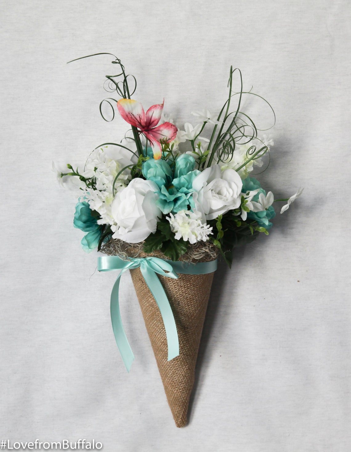 Hanging Floral Wall Cone | Etsy