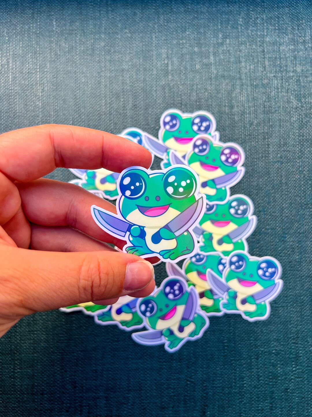 Cute AF Killer Frog, Murder Frog, Vinyl Waterproof Die-cut Sticker - Etsy
