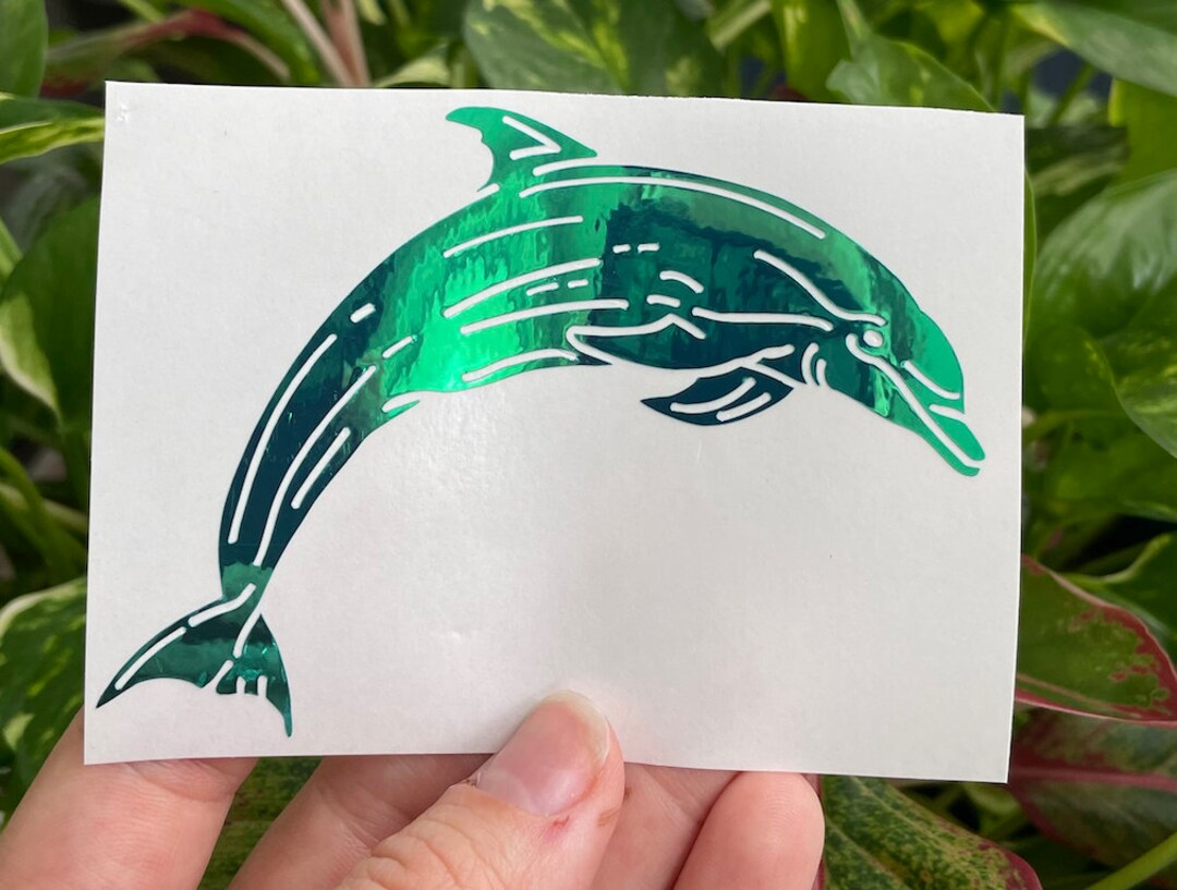 Dolphin Permanent Vinyl Decal - Etsy