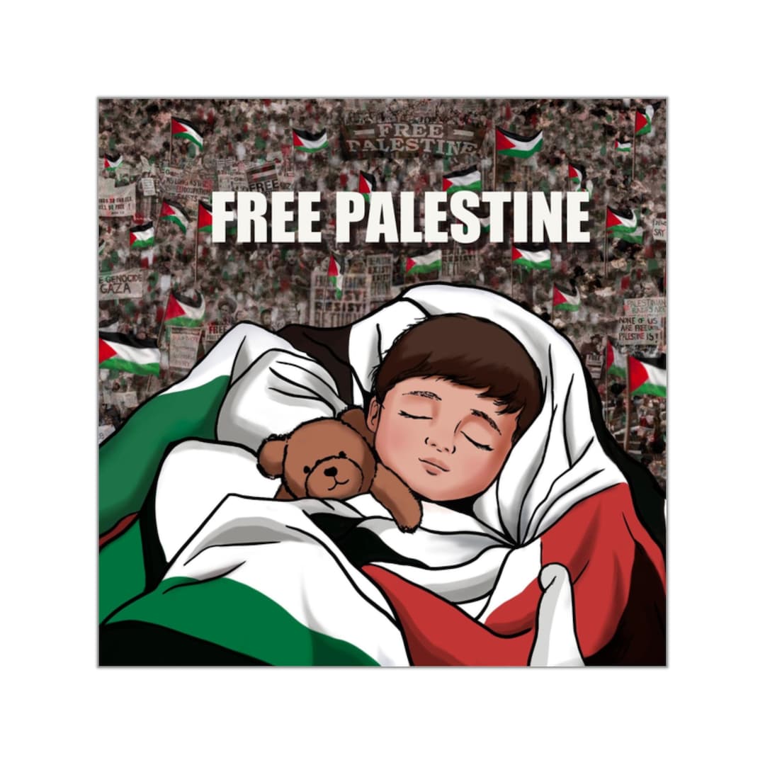 Free Palestine Square Vinyl Sticker - Etsy