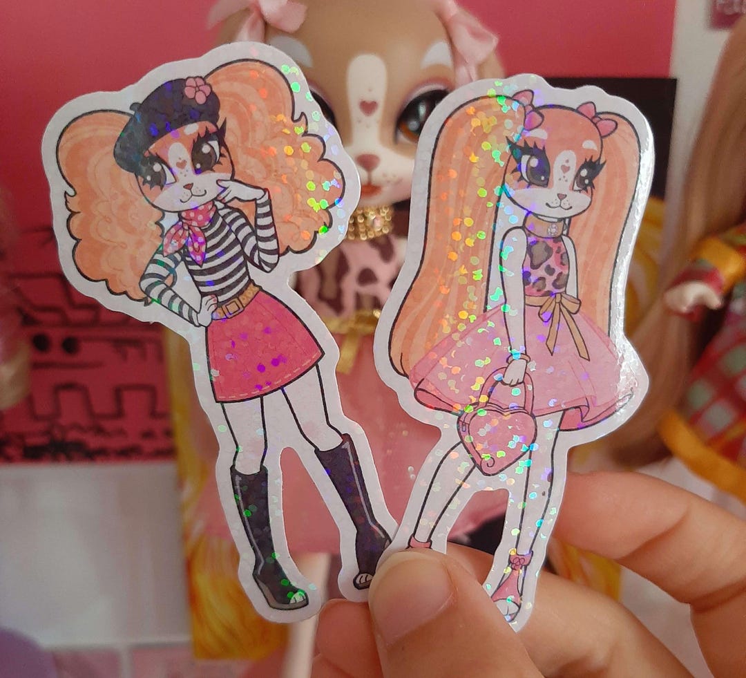 Y2K Doll Girl Dog Sticker Pack - Etsy