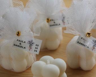 Set of Mini Shell Candles, Wedding Candle Favors for Guests, Details ...