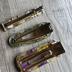 Resin Real Flower Hair Clips - Handcrafted Floral Hair Accessories ...